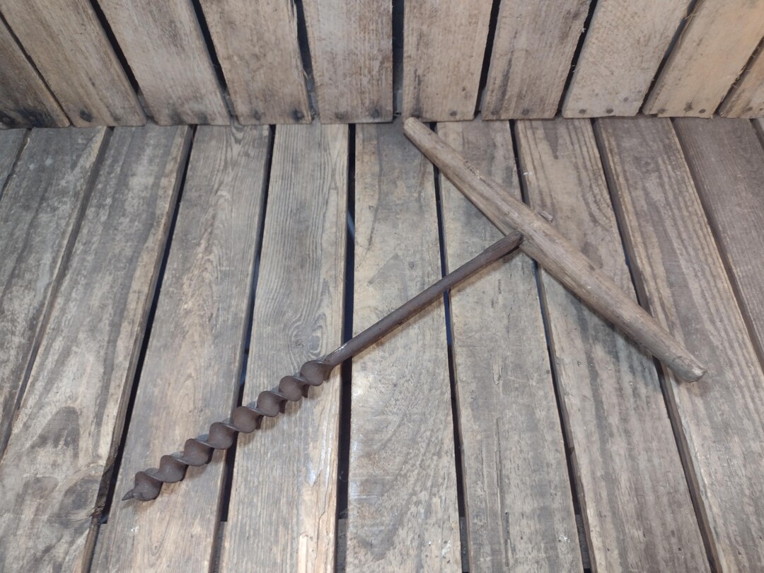 Antique Hand Auger Woodworking Drill T Handle Tool - Etsy