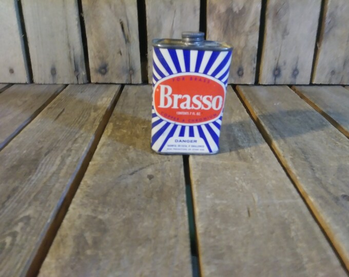 Vintage Brasso Can, Vintage Tin Can - Etsy