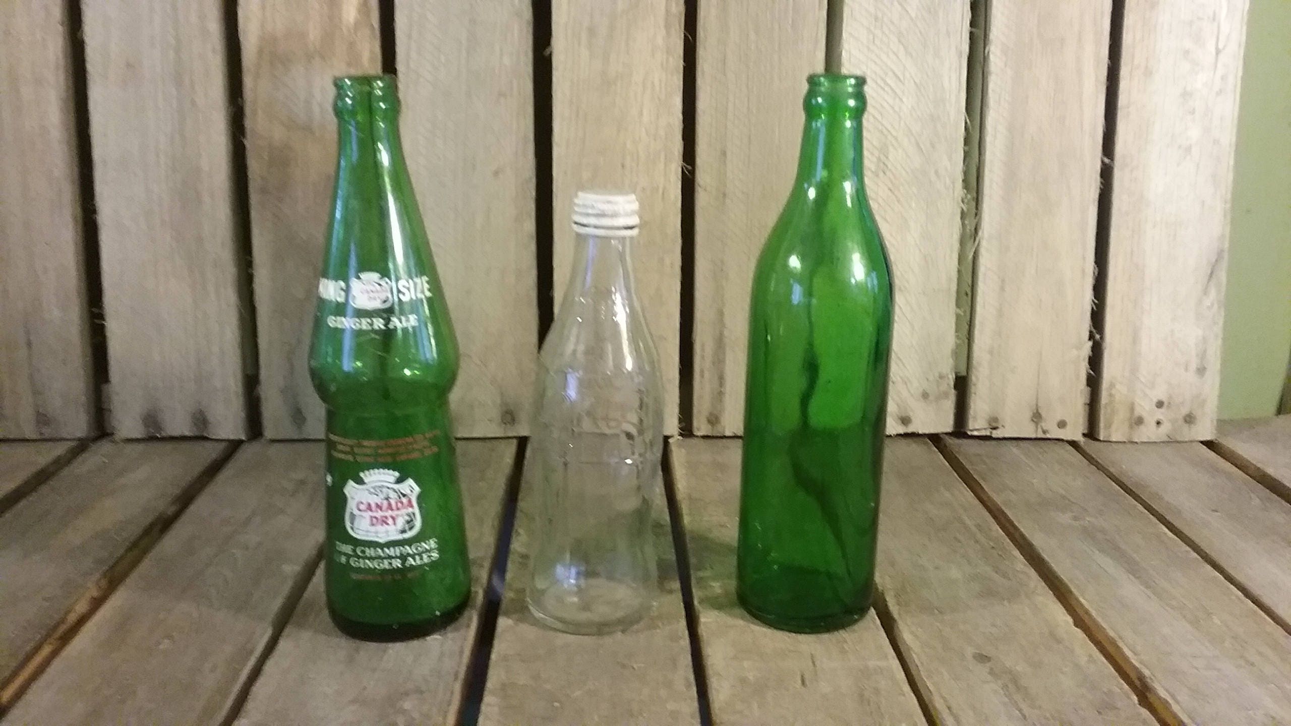 Vintage Soda Bottles Canadian Dry Coca Cola Clicquot Club | Etsy