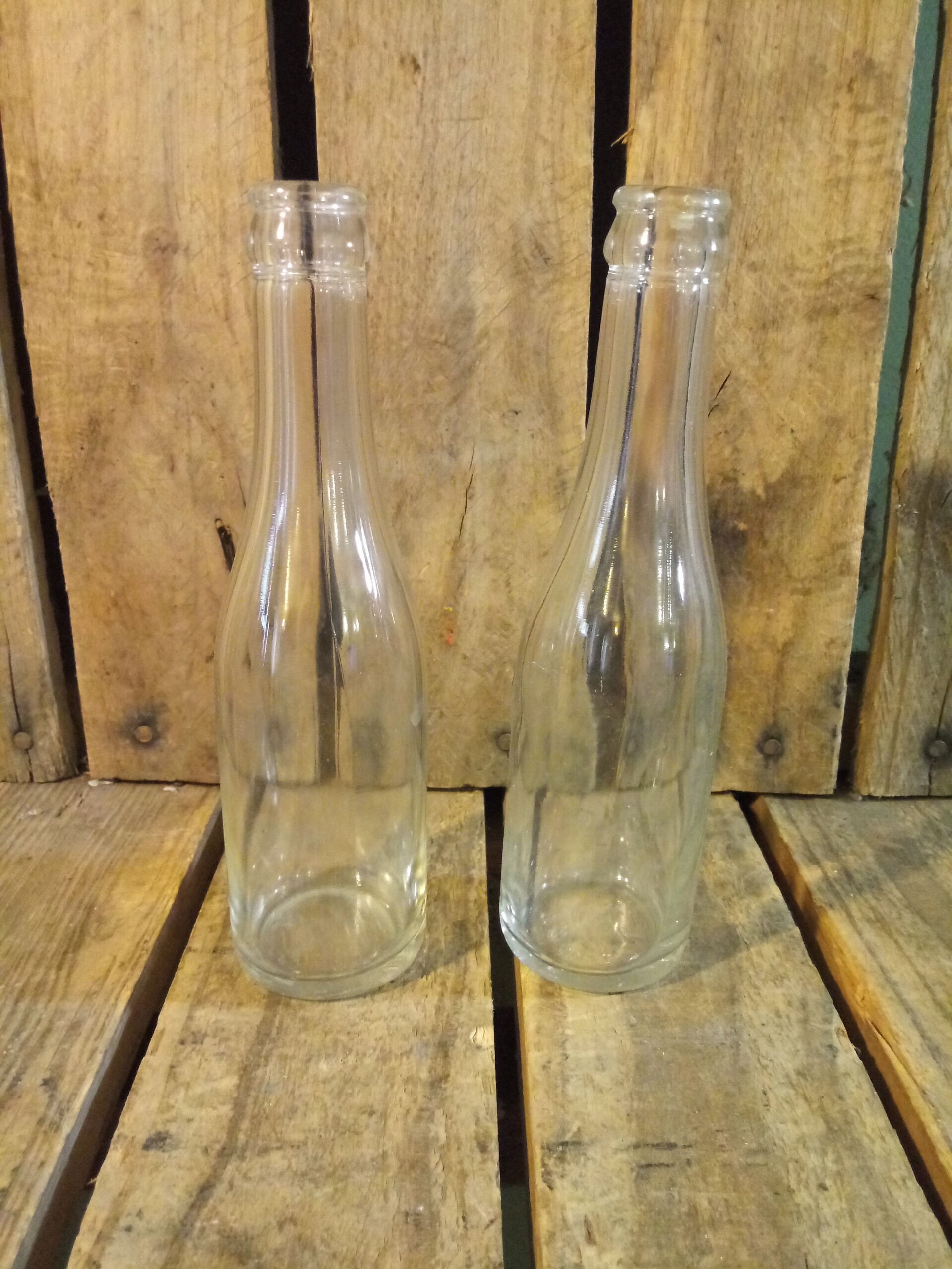 2 Vintage Glass Bottles | Etsy