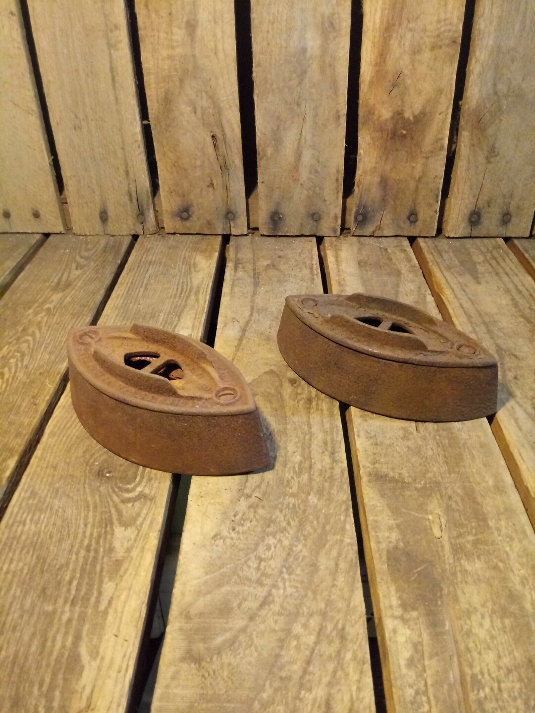 2 Antique Rusty Irons, - Etsy