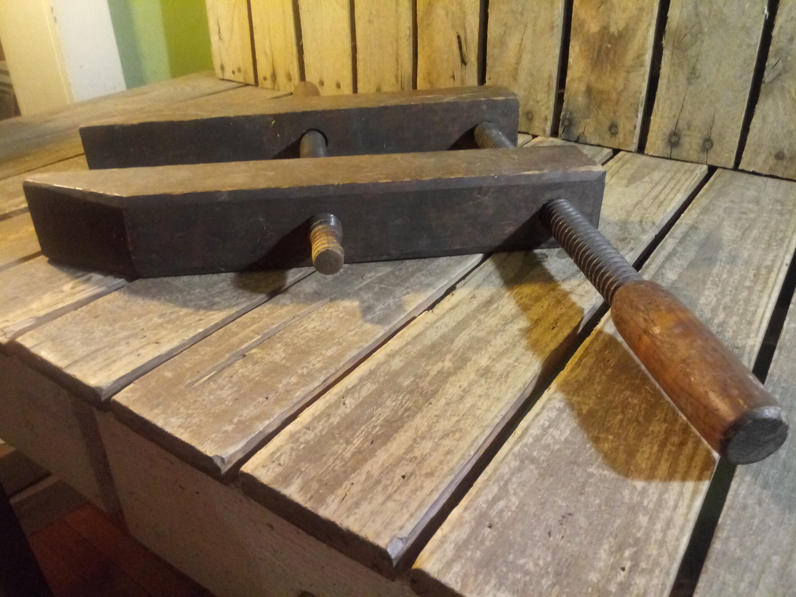 Antique Wooden Clamp - Etsy