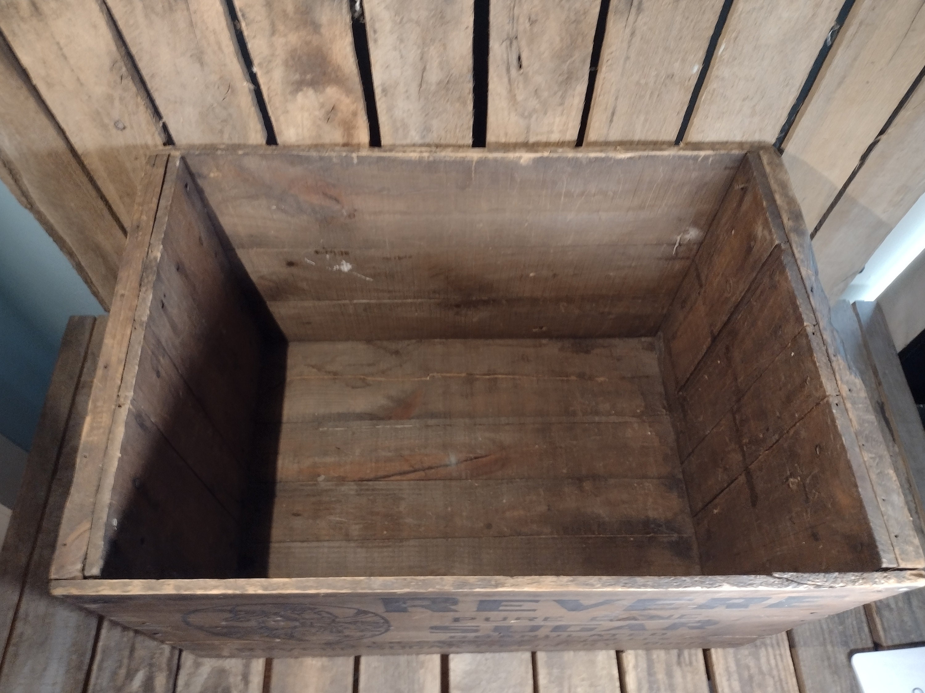 Vintage Revere Sugar Wooden Crate: Rustic Farmhouse Storage Box - Etsy