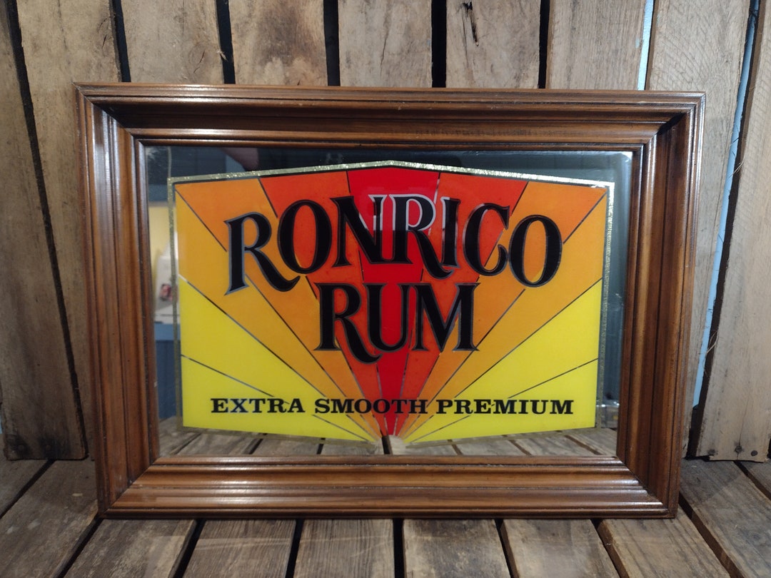 Vintage Ronrico Rum Mirror Sign - Etsy