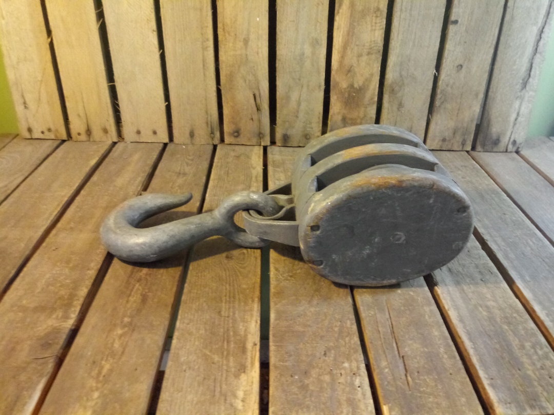 Large Vintage Pulley - Etsy