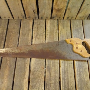 Vintage Rusty Hand Saw - Etsy