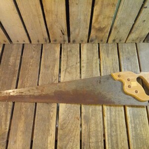 Vintage Rusty Hand Saw - Etsy