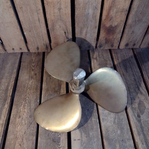 Vintage Brass Boat Propeller Nautical Marine Hardware Industrial Décor ...