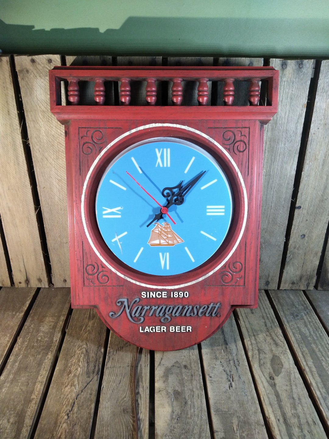 Vintage Beer Clock Light Sign - Etsy