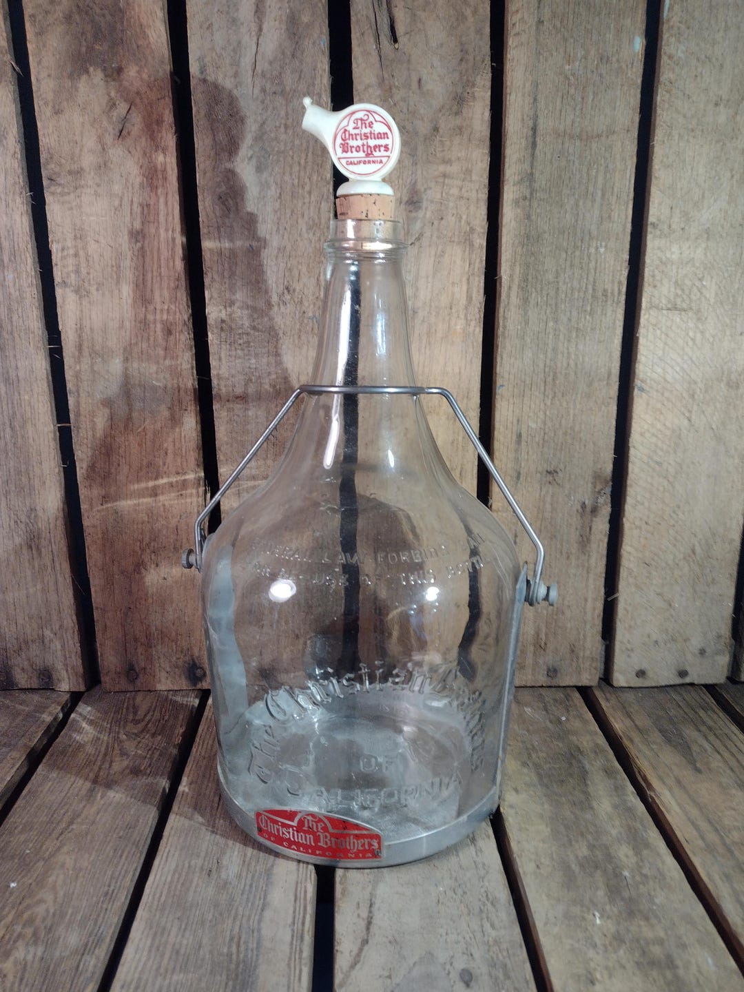 Vintage Glass Liquor Bottle - Etsy