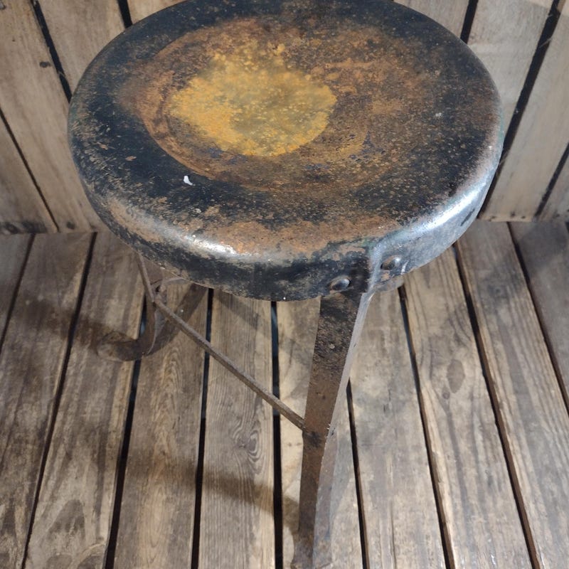 Vintage Metal Stool - Etsy