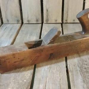 Antique Wooden Plane, Primative Wood Working Tool, Old Wood Plane ...