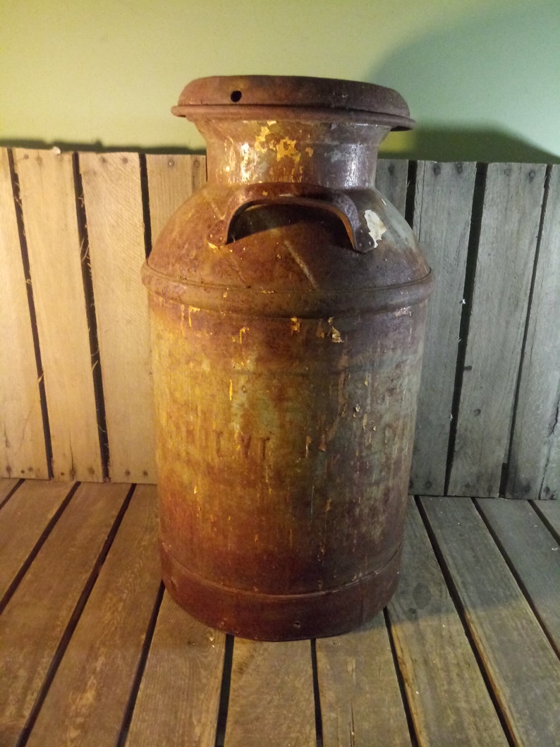 Cabot Milk Can Vintage Rusty Milk Can - Etsy