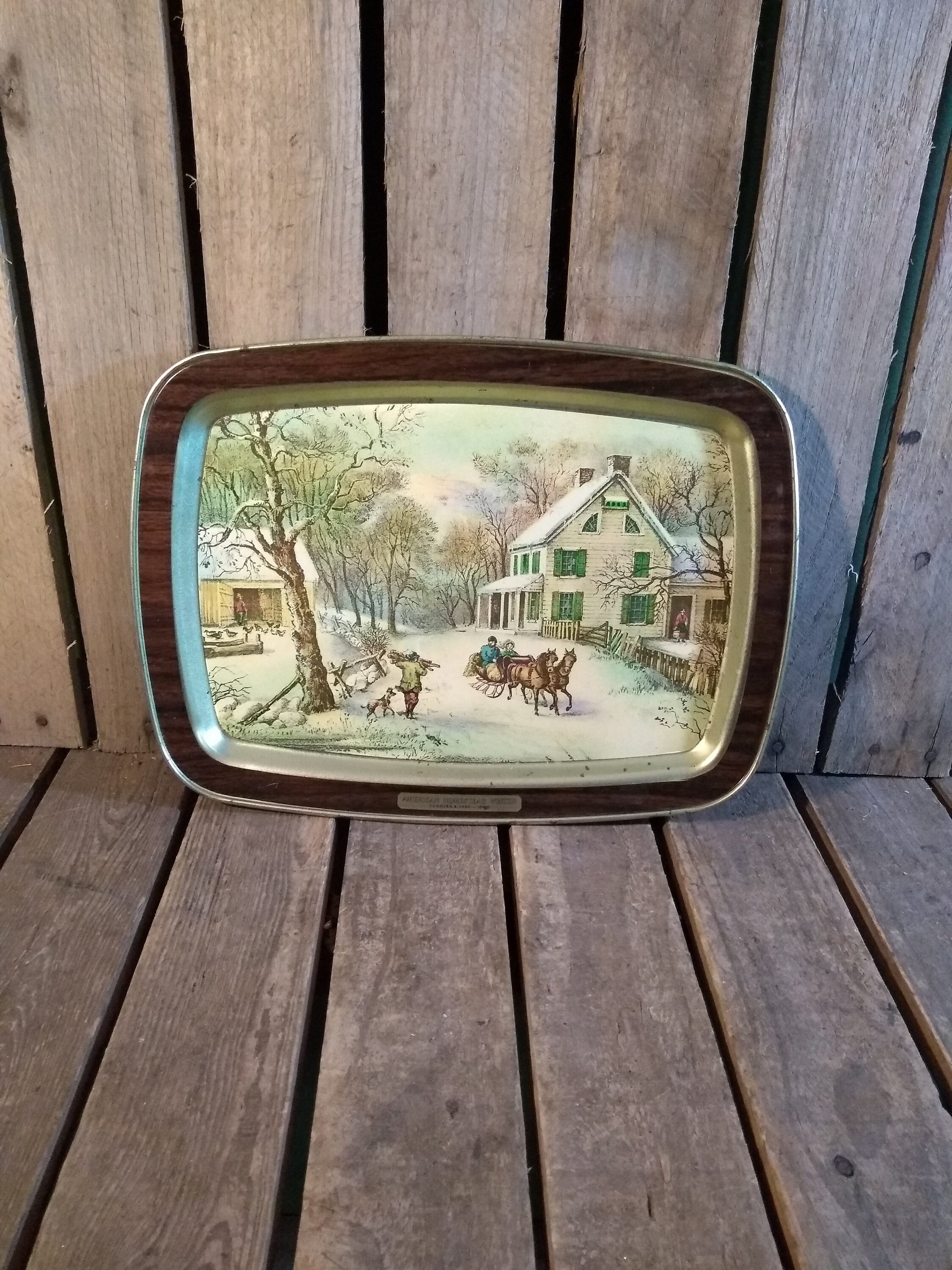 Vintage Metal Plate | Etsy