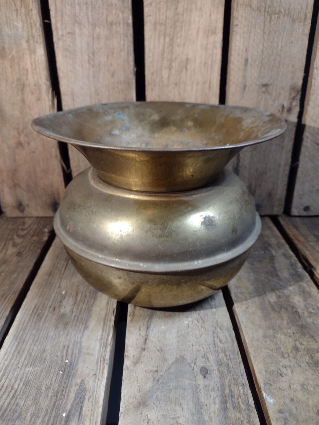 Vintage Brass Spittoon - Etsy