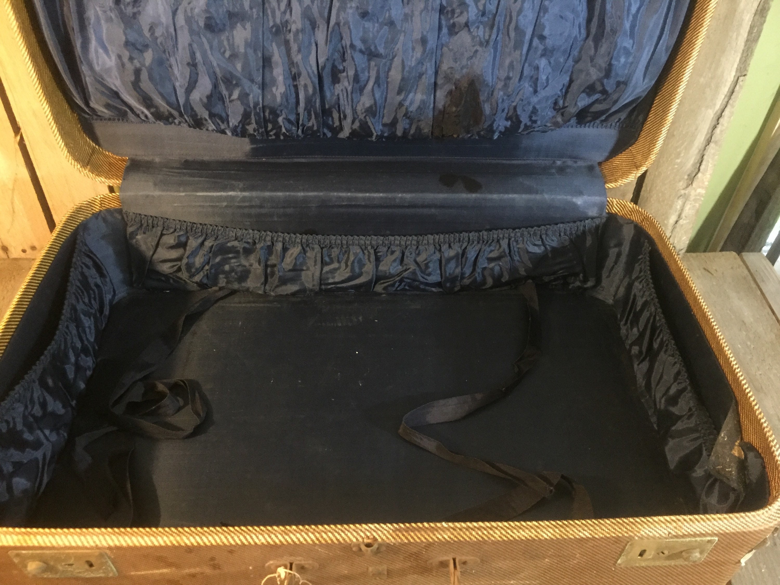 Vintage Belber Tweed Stripe Suitcase - Etsy