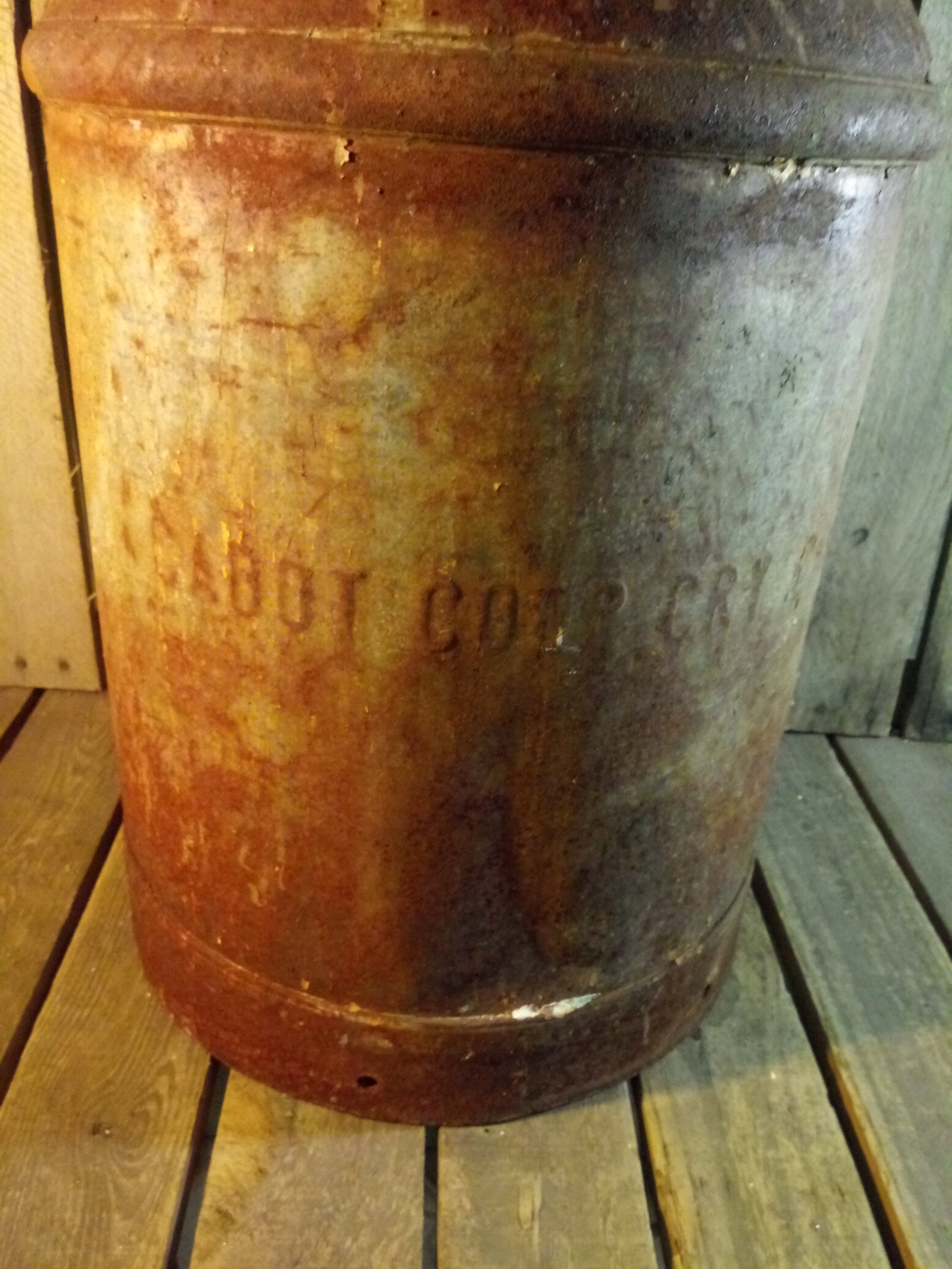 Cabot Milk Can Vintage Rusty Milk Can - Etsy