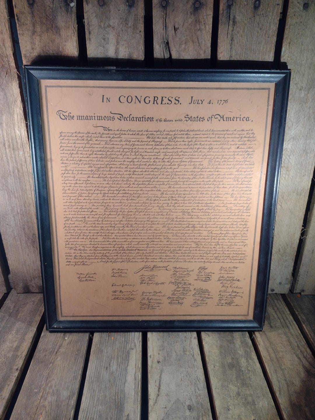 Vintage Declaration of Independence Wall Decor - Etsy