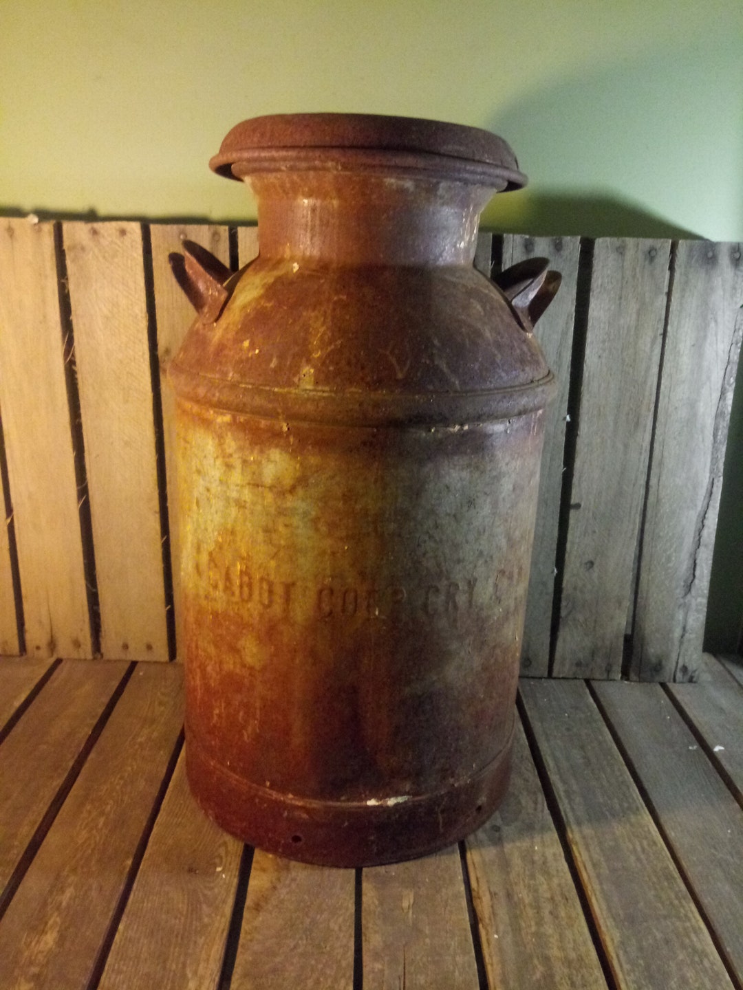 Cabot Milk Can, Vintage Rusty Milk Can - Etsy