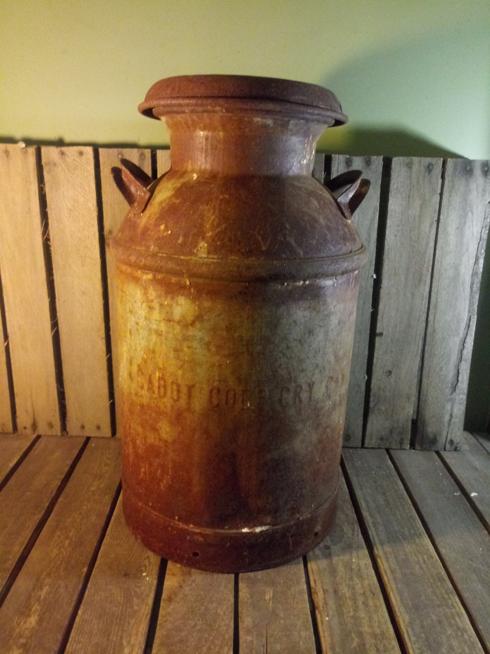 Cabot Milk Can Vintage Rusty Milk Can - Etsy