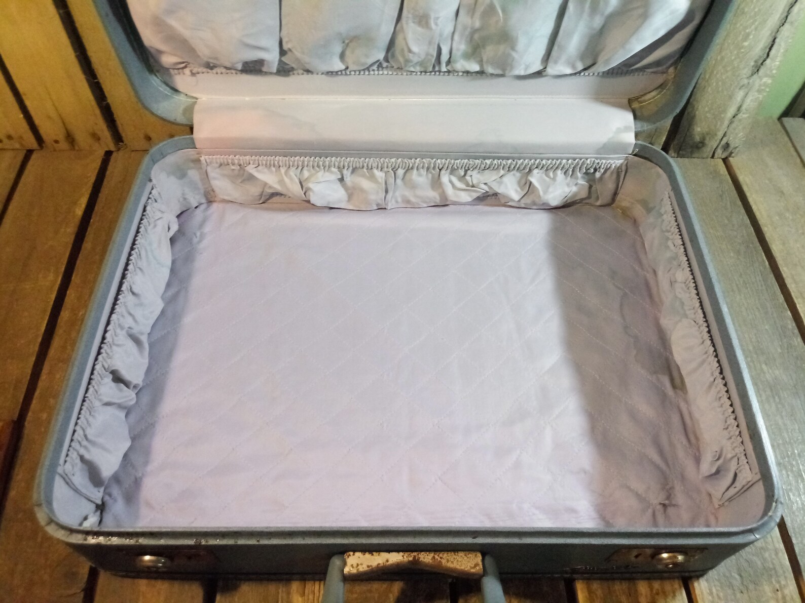 Distressed Wornout Suitcase Vintage Blue Suitcase - Etsy