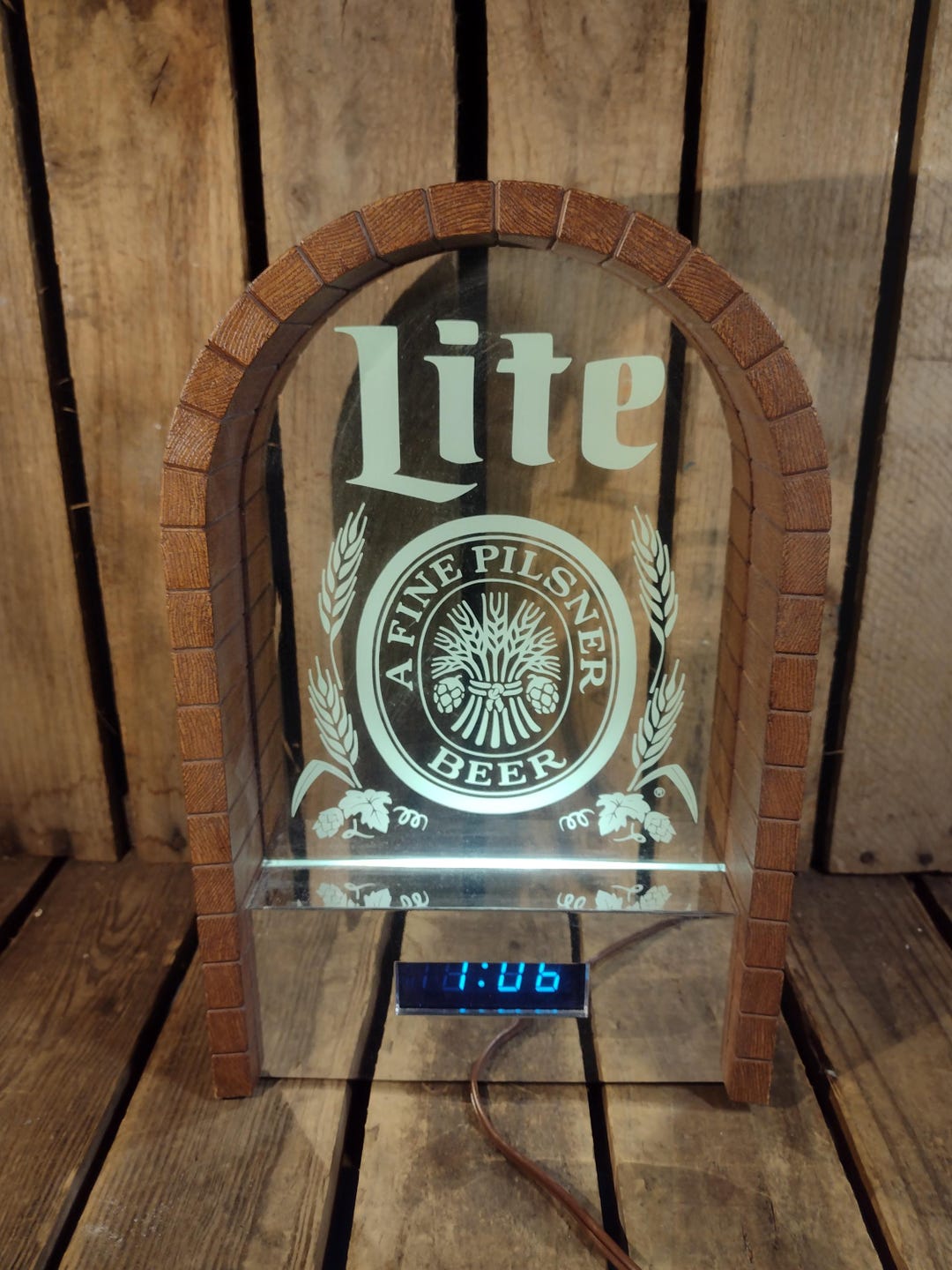 Vintage Miller Lite Digital Clock - Etsy