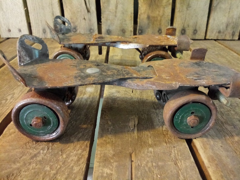 Antique Rusty Roller Skate Decor Pieces Only Missing Parts | Etsy