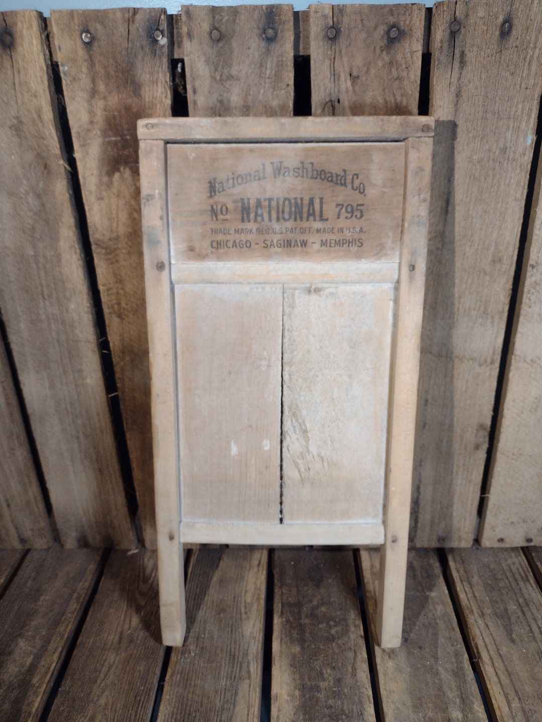 Small Vintage Washboard Wooden and Metal Rustic Laundry Room Farmhouse ...