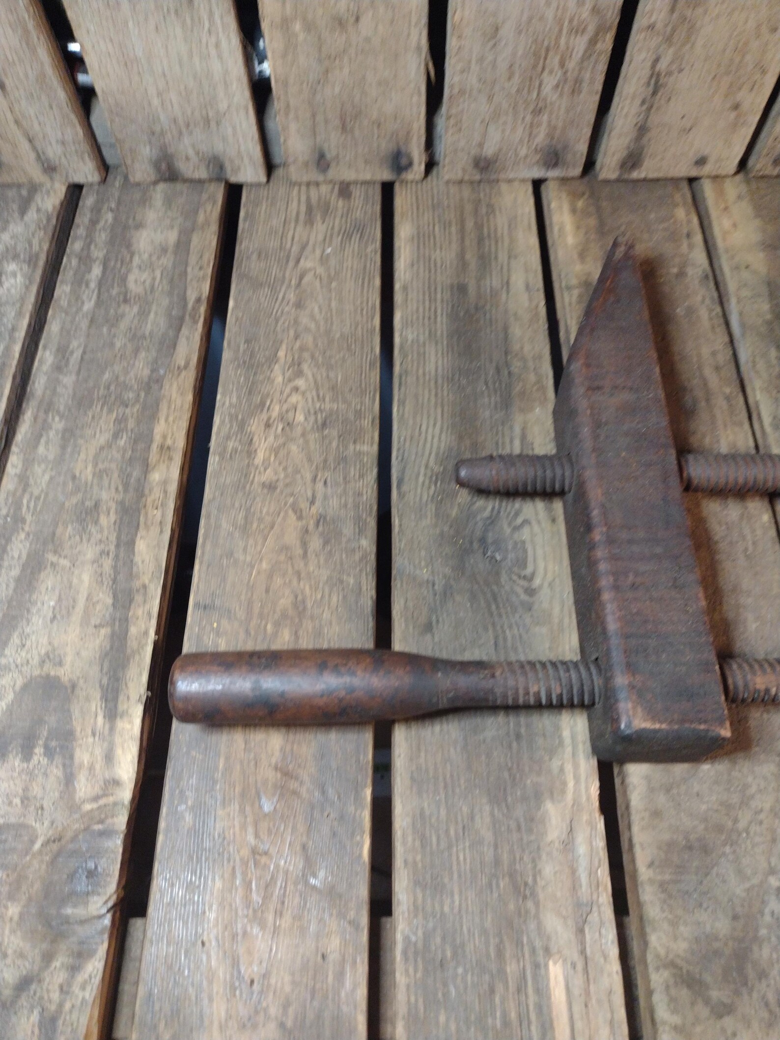 Vintage Wooden Hand Screw Clamp | 18” Woodworking Clamp | Old Shop Tool ...