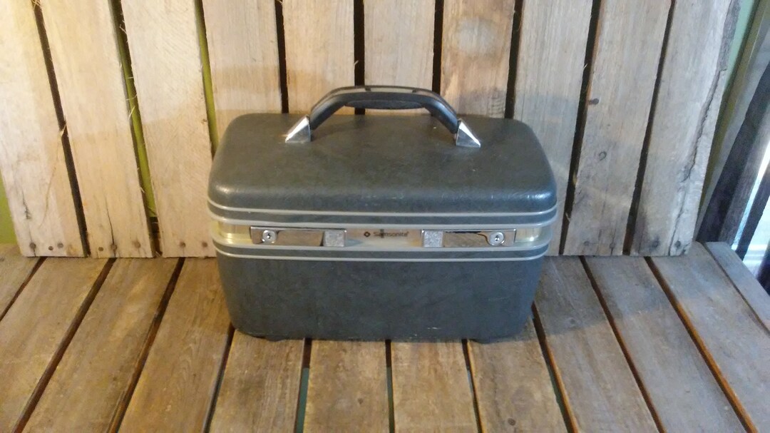 Vintage Samsonite Makeup Train Case Gray Hard Shell Cosmetic Box - Etsy