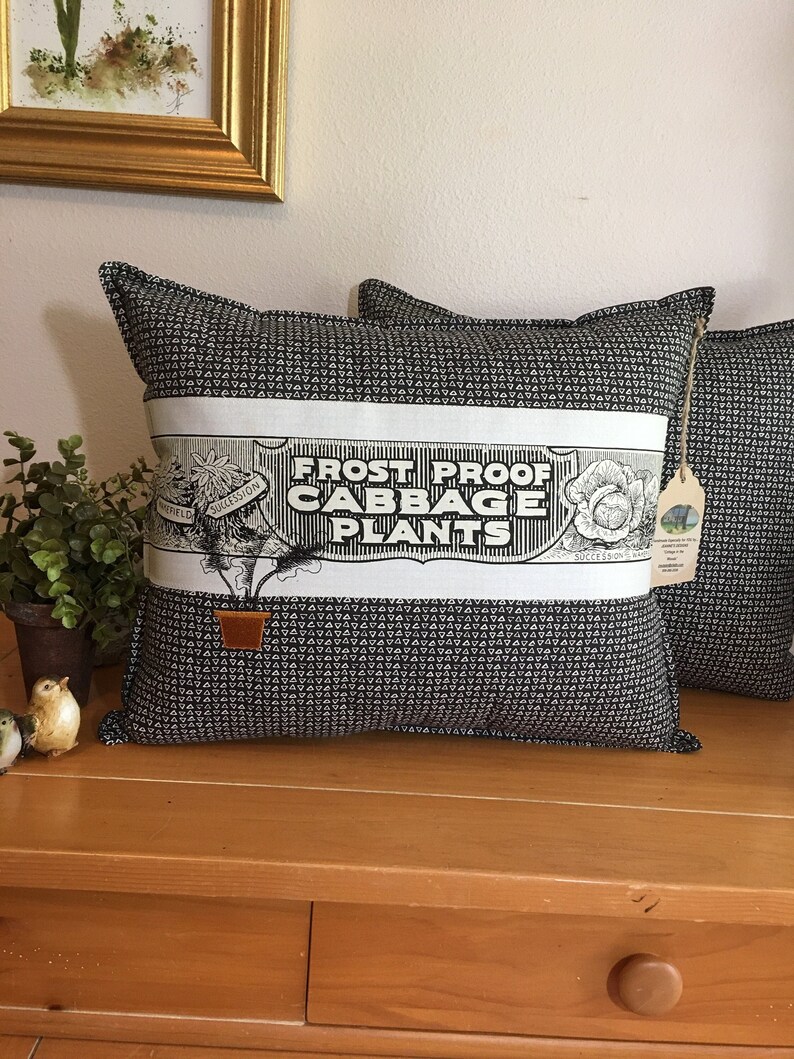 SPECIAL SALE PRICE Modern Farmhouse Cabbage Plant Throw Pillow, Farm ...