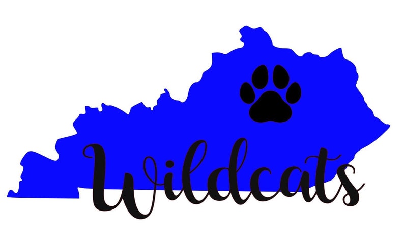 Ky Svg, Kentucky Svg, Wildcats Svg, Ky Wildcats Svg, Paw Print Svg ...
