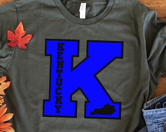 Kentucky Letter Svg, Kentucky Sillouette File, Ky Svg, Kentucky Letter ...