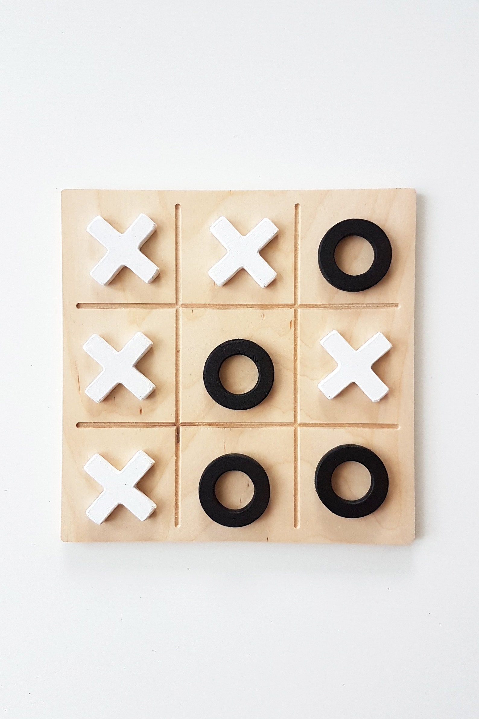 Tic Tac Toe Game Wooden Game Set Classic Board Game Travel - Etsy