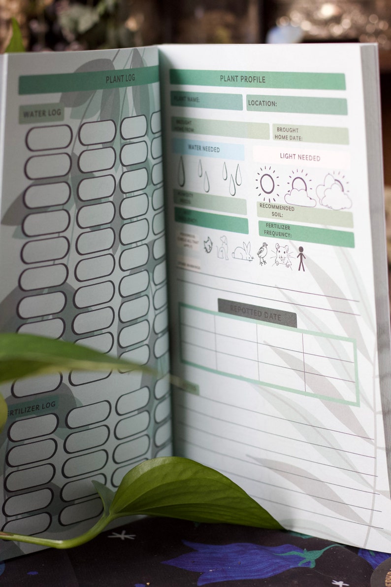 House Plant Journal- Plant Care Log and Tracker - Etsy