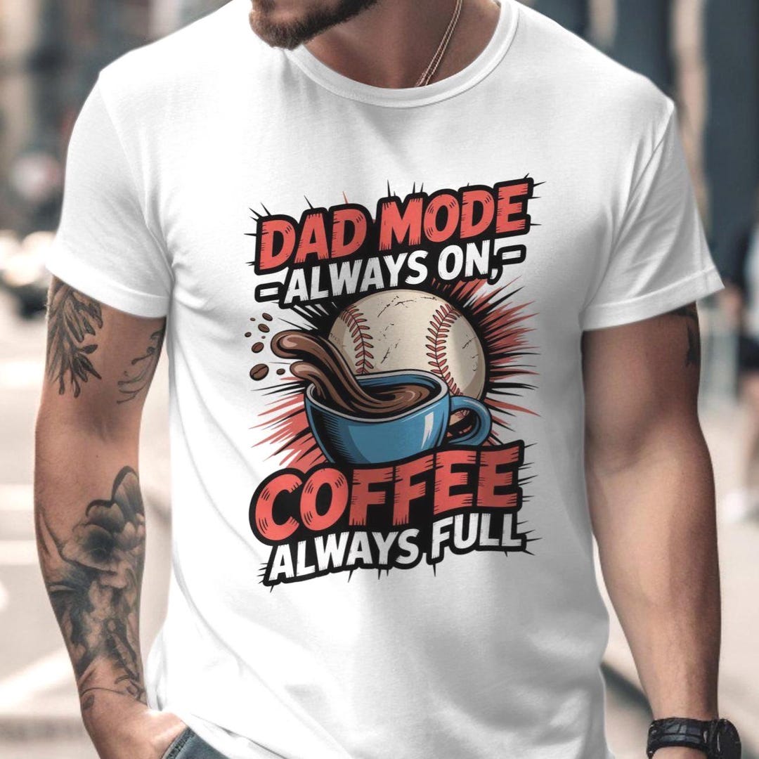 Dad Mode PNG, Baseball Dad Coffee PNG, Sports Dad Digital Download ...