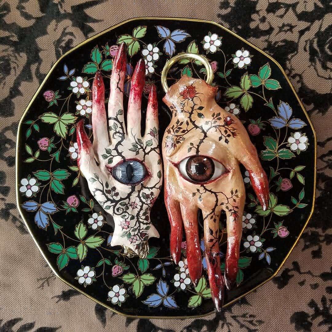 Ornate Custom Hand Pendant - Etsy