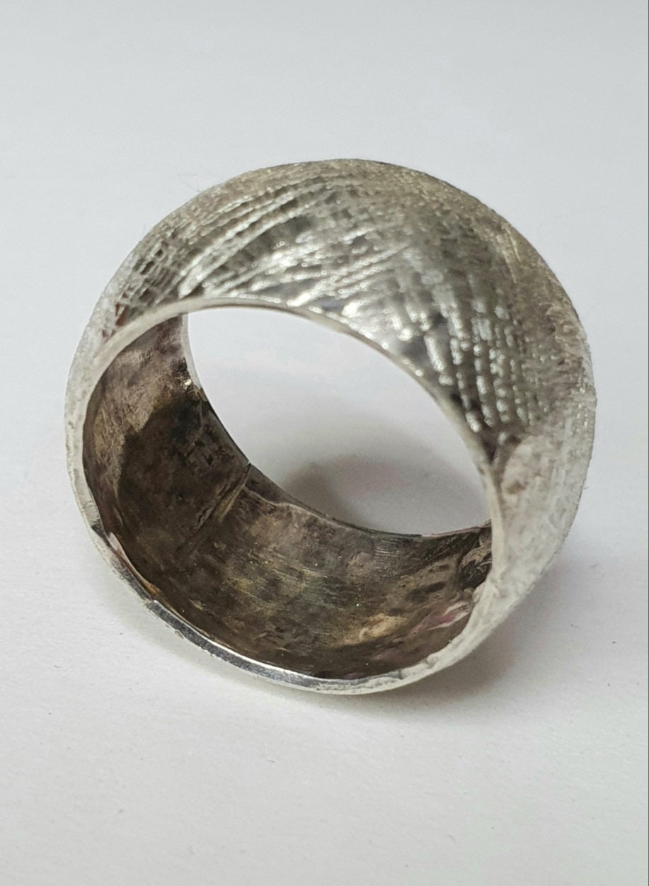 Bombay Ring, Wide Ring, Silver Ring, Dome Silver, Sculped Design Ring ...
