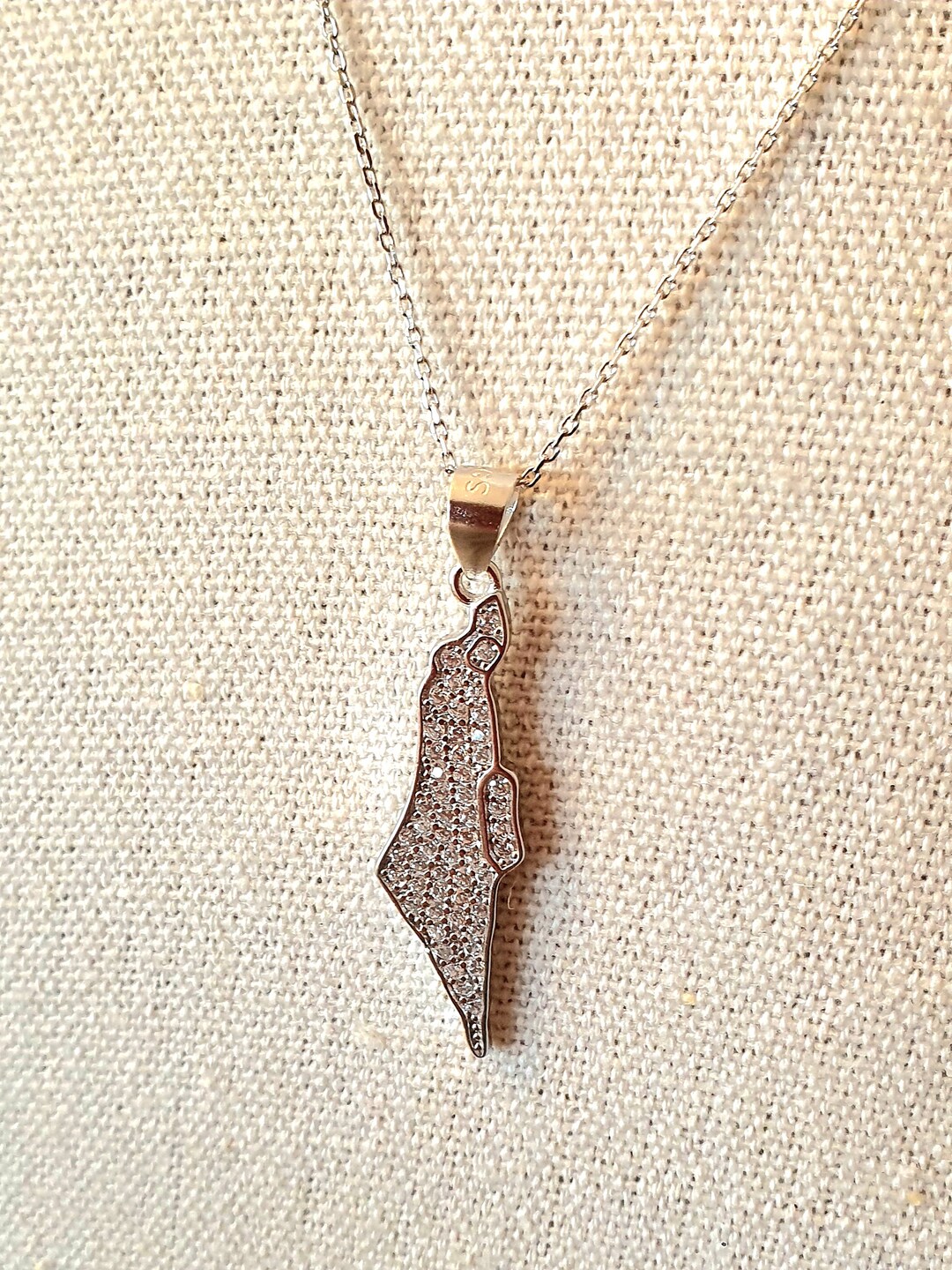 Israel Map Pendant,israel Gift, Israel Necklace, Jewelry Spirtual Gift ...