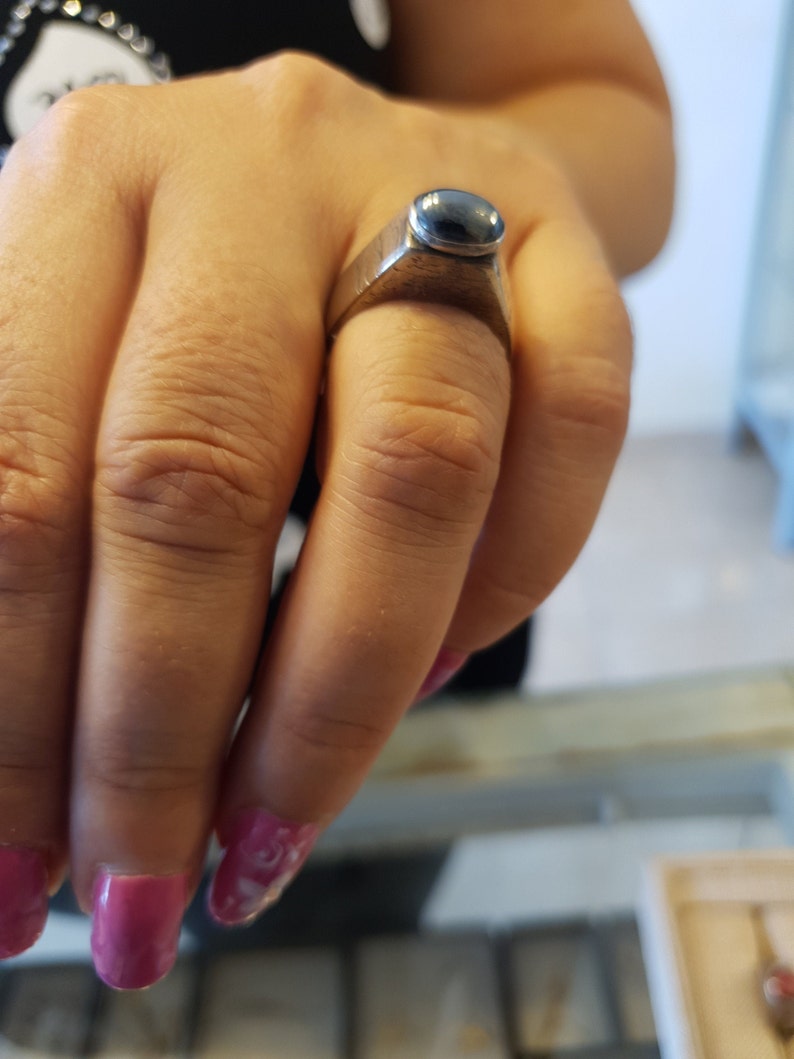 Hematite Ring ,925 Sterling Ring, Healing Gamstone Ring,sterling Silver Hematite Ring ,handmade ...