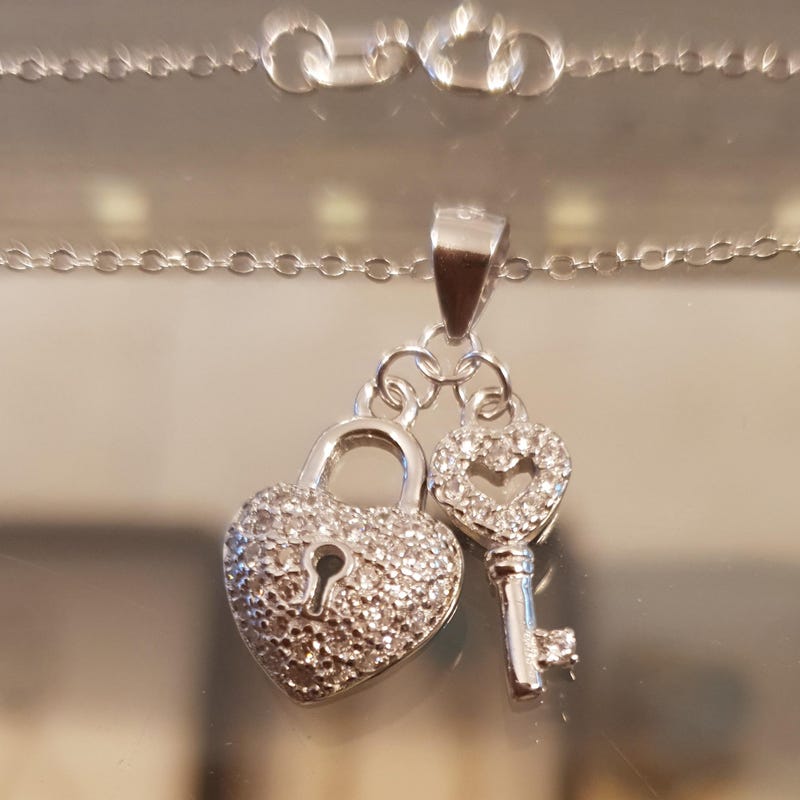 Heart Key Necklace - Etsy