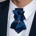 Blue Bow Tie, Elegant Wedding Tie Created by Ruty Design - Etsy