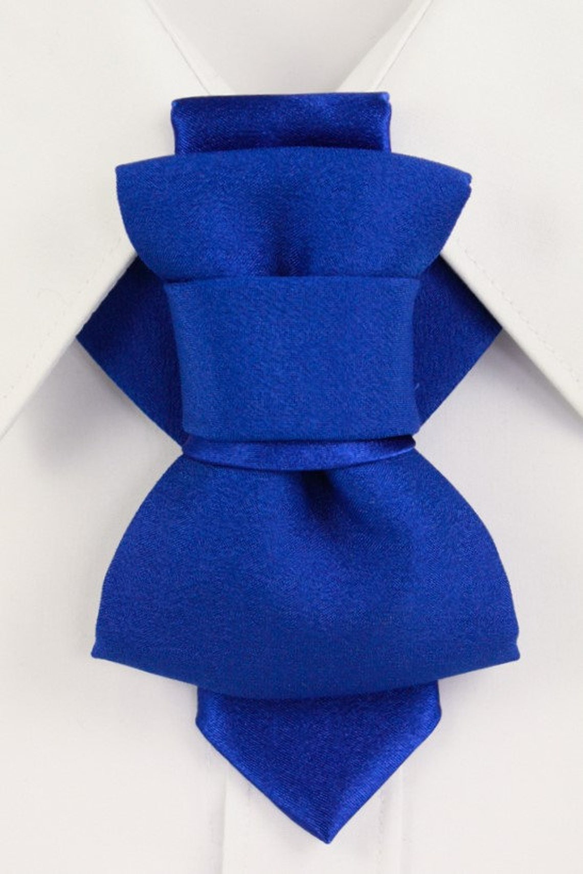 Blue Bow Tie, Elegant Wedding Tie Created by Ruty Design - Etsy