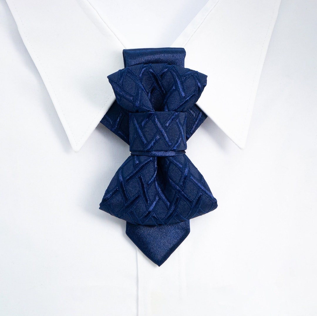 Blue Bow Tie, Wedding Bowtie, Elegant and Unique Necktie, Unique Design ...