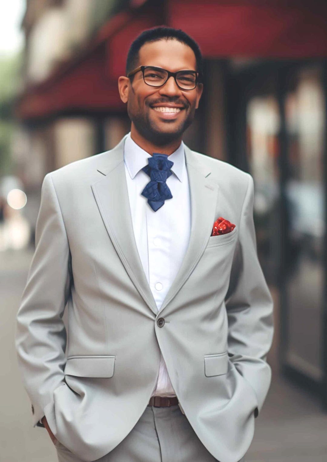 Blue Bow Tie, Wedding Bowtie, Elegant and Unique Necktie, Unique Design ...