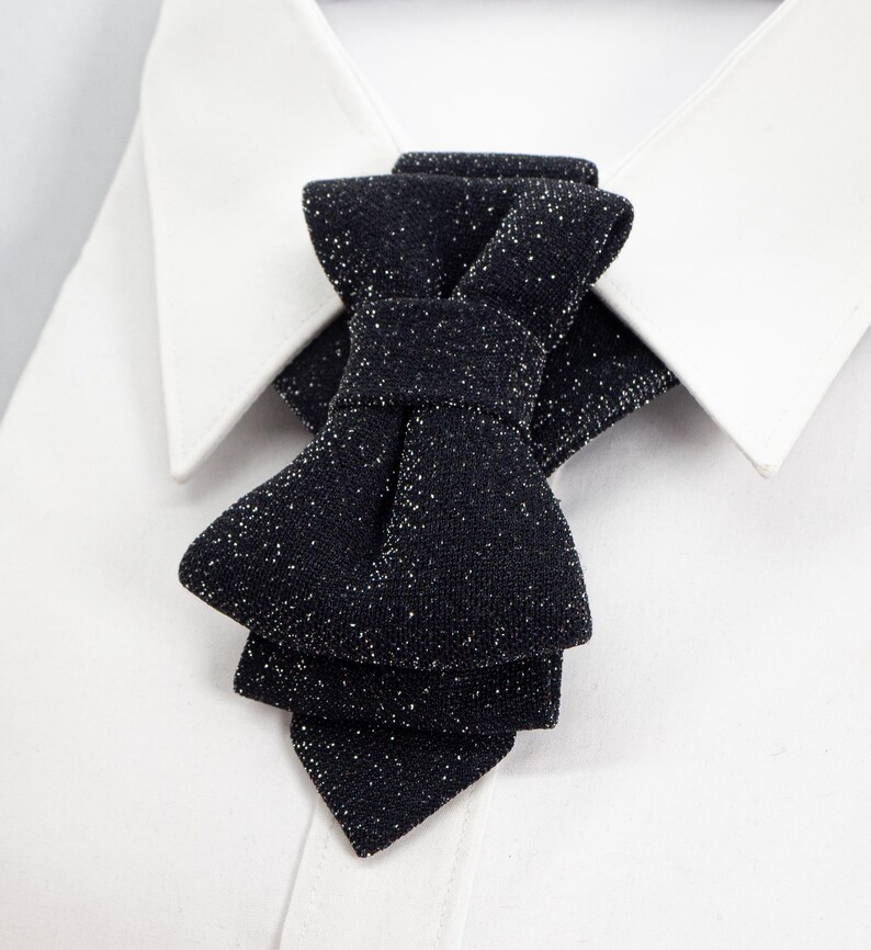 Black Modern Bow Tie – Unique Creative Design for Weddings & Formal ...