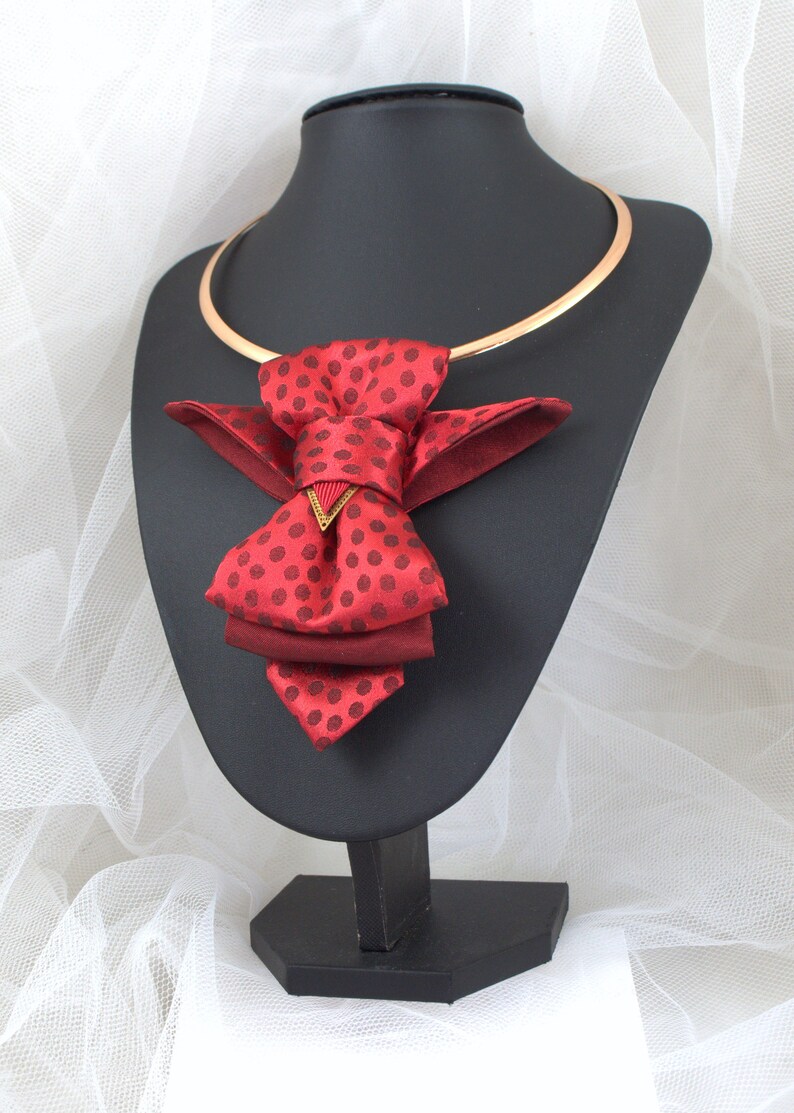 Red Polka Dot Bow Tie: Handmade Women's Neckwear - Etsy