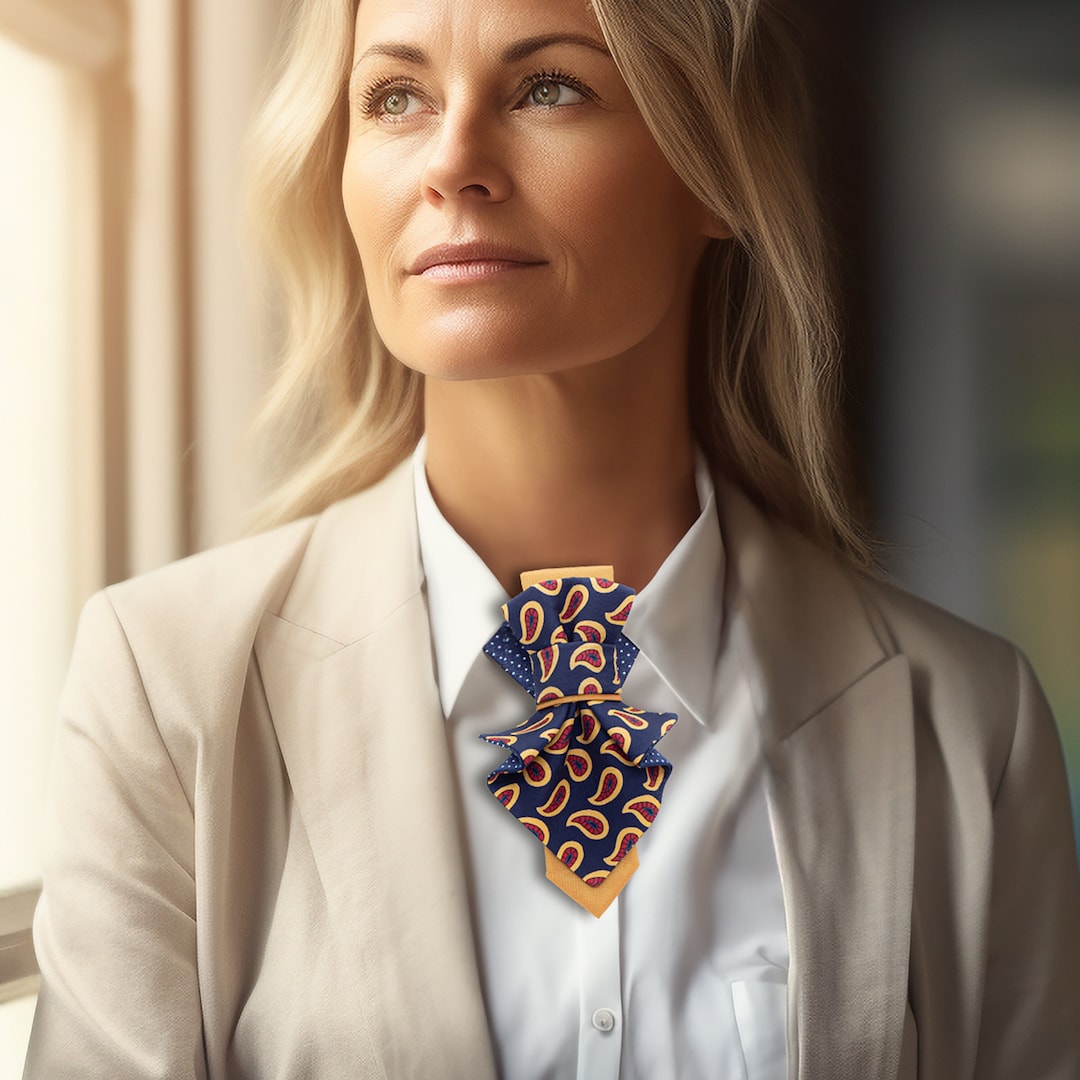 Unique Necktie for Women, Womens Tie Accessorie With Paisley, Elegant ...