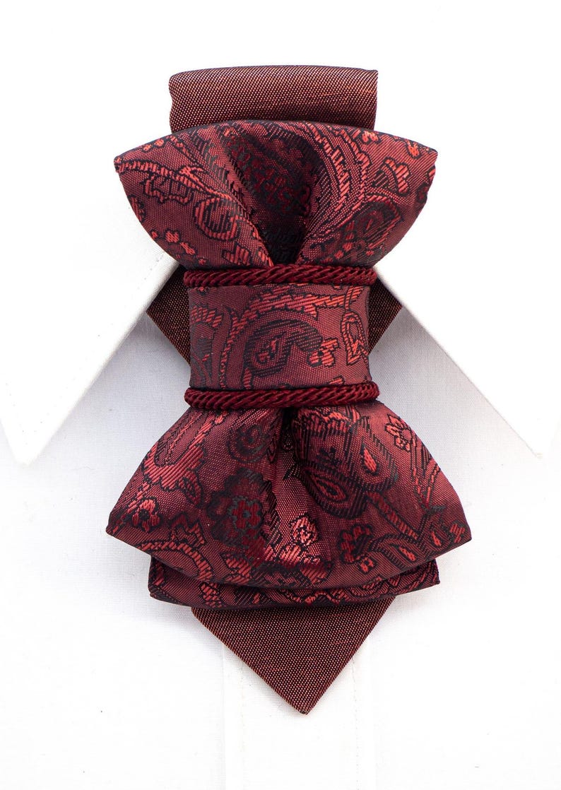 Handmade Vertical Bow Tie “rose Wine” – Luxury Women’s Statement ...