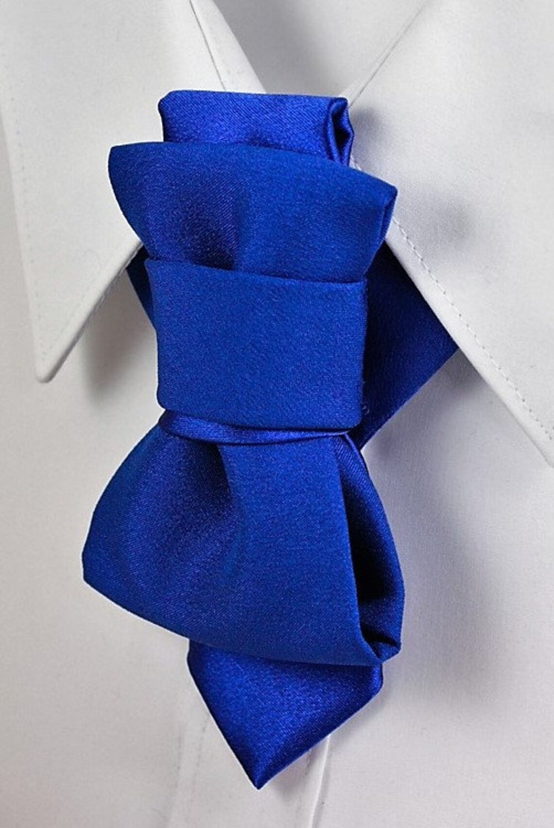 Blue Bow Tie, Elegant Wedding Tie Created by Ruty Design - Etsy